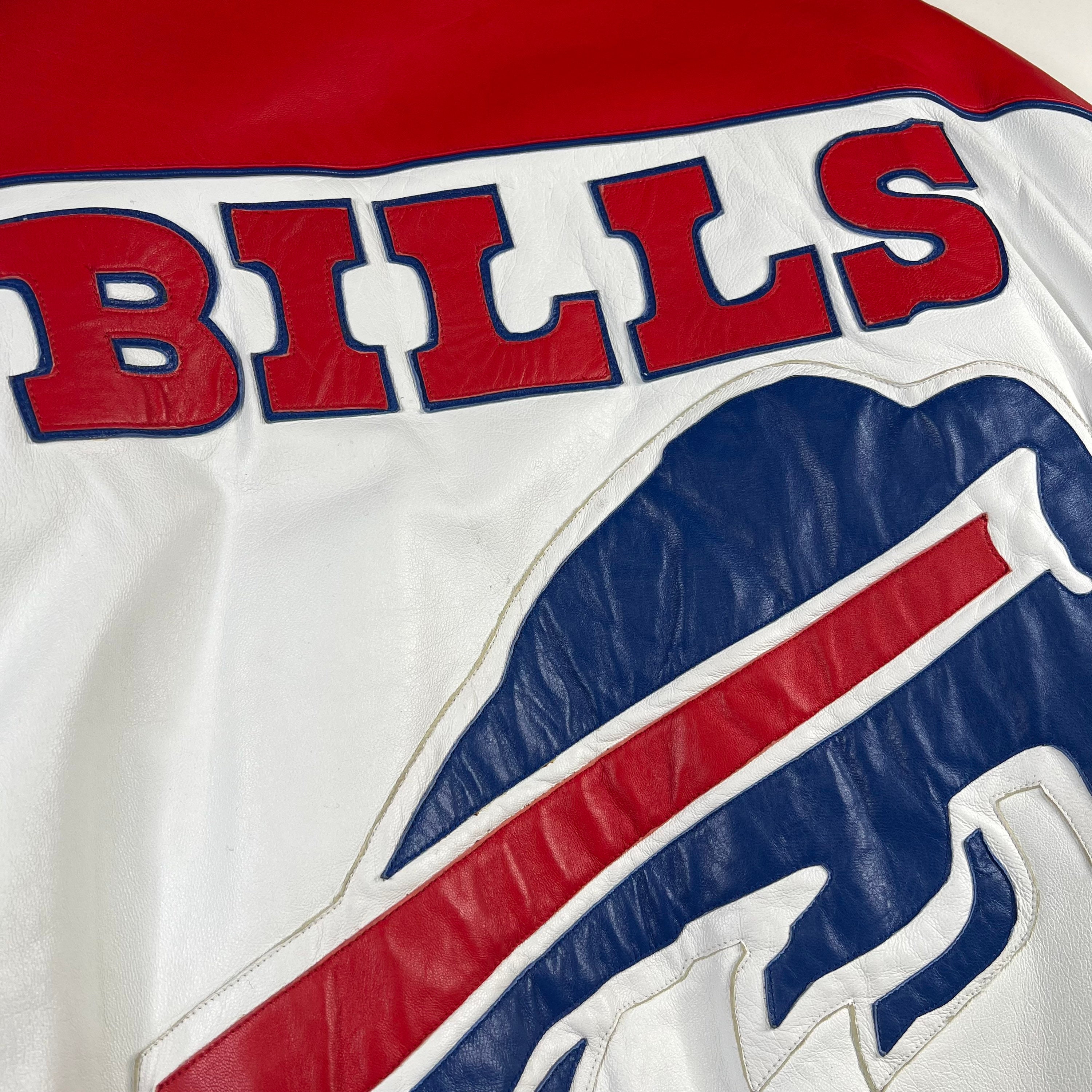 90’s Buffalo Bills Jeff Hamilton Leather Jacket Reversible - Etsy Australia