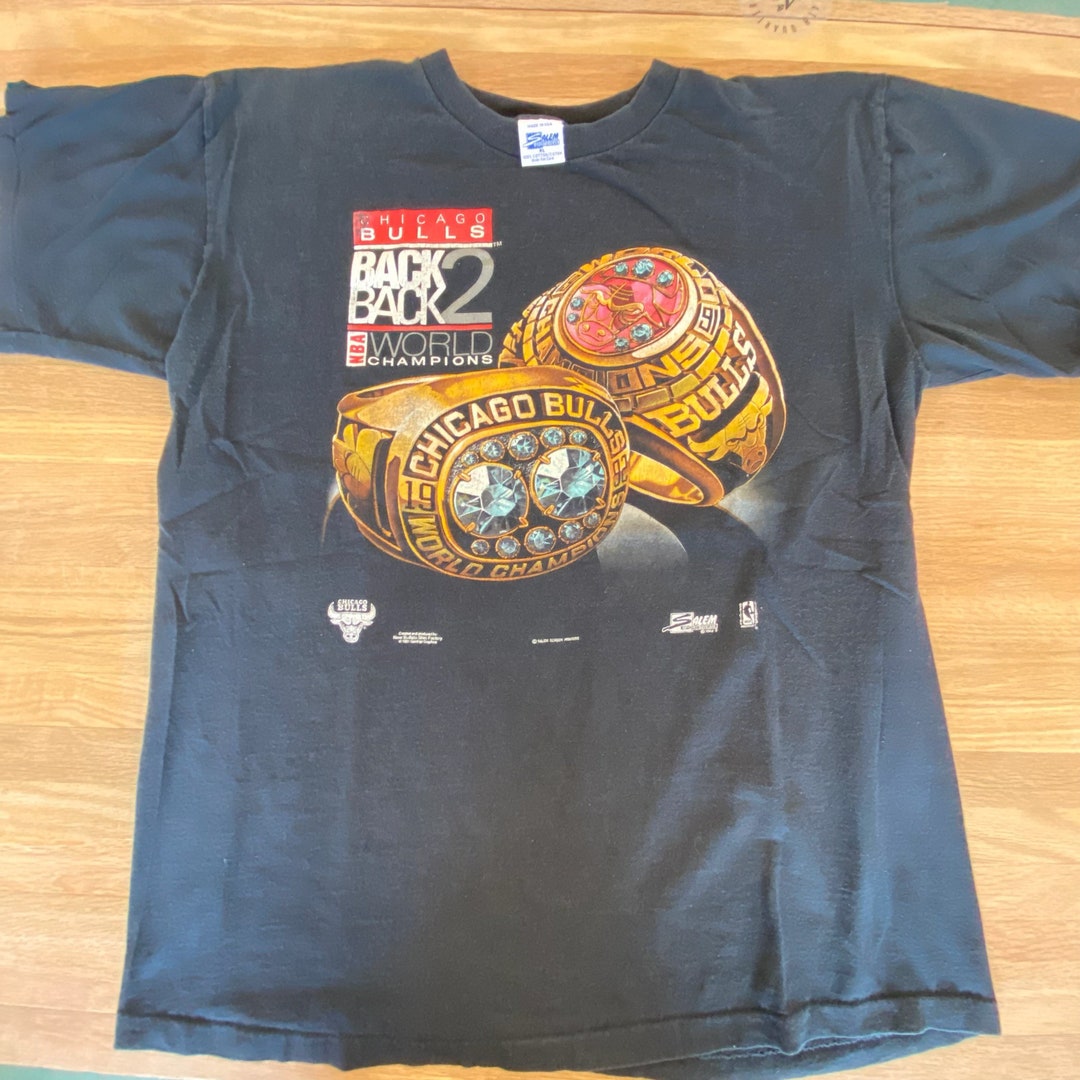 1991 Chicago Bulls Back 2 Back Champion T-shirt Sz XL A1858 - Etsy
