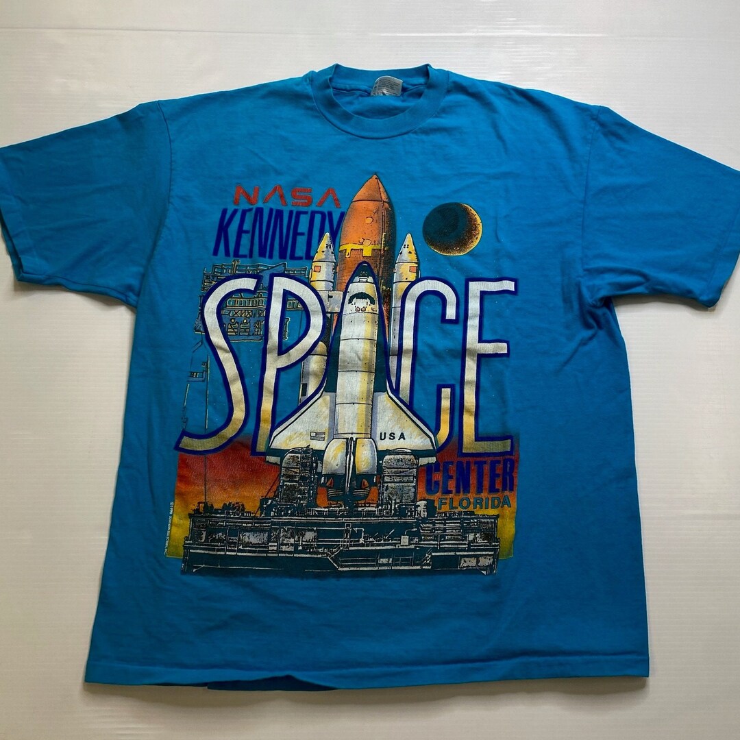 1990 NASA Kennedy Space Center T-shirt Sz L (A3654) - Etsy