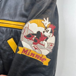 90s Minnie Mouse Pilot Jacket by Jeff Hamilton Full Leather Bomber ...