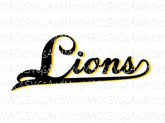 Lions Script Drop Shadow - Etsy