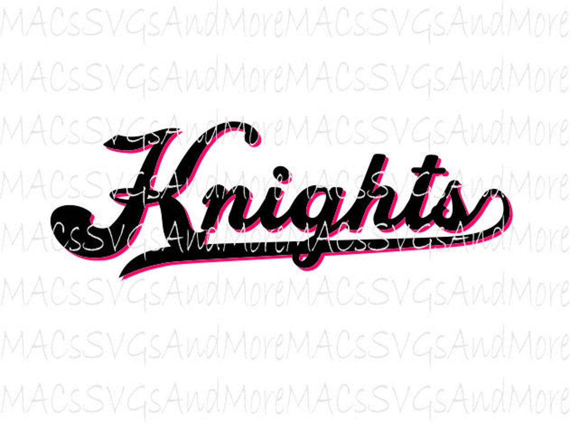 Knights Script Drop Shadow - Etsy