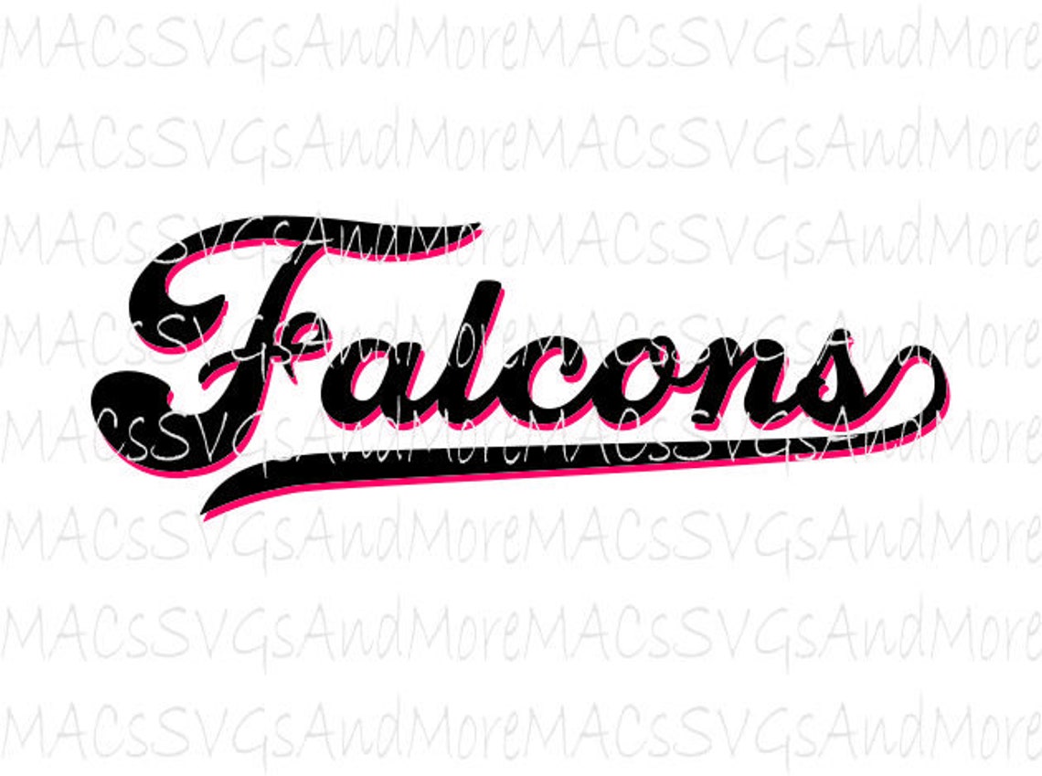 Falcons Script Drop Shadow - Etsy