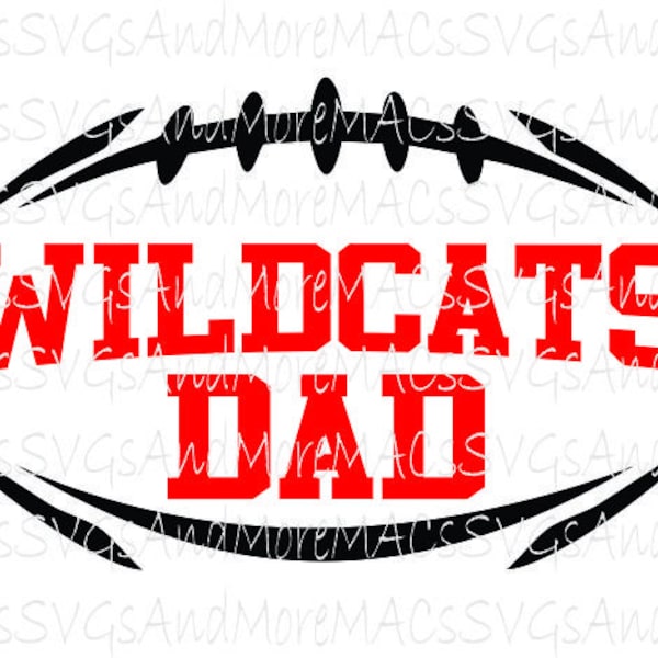 Football Dad Wildcats - Etsy