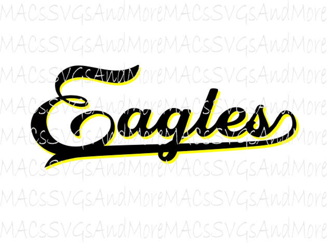 Eagles Script Drop Shadow - Etsy