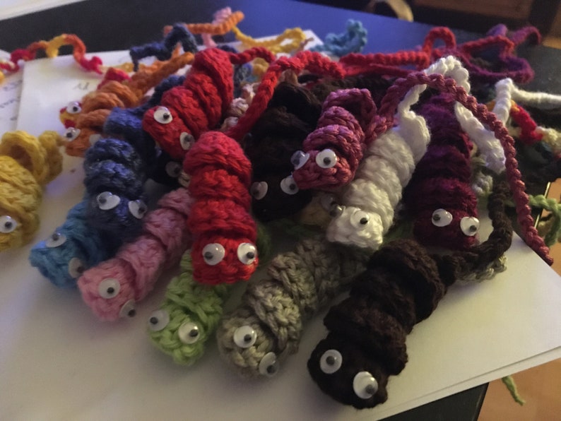 10 Bookworms, Bookmarks, Crocheted - Etsy