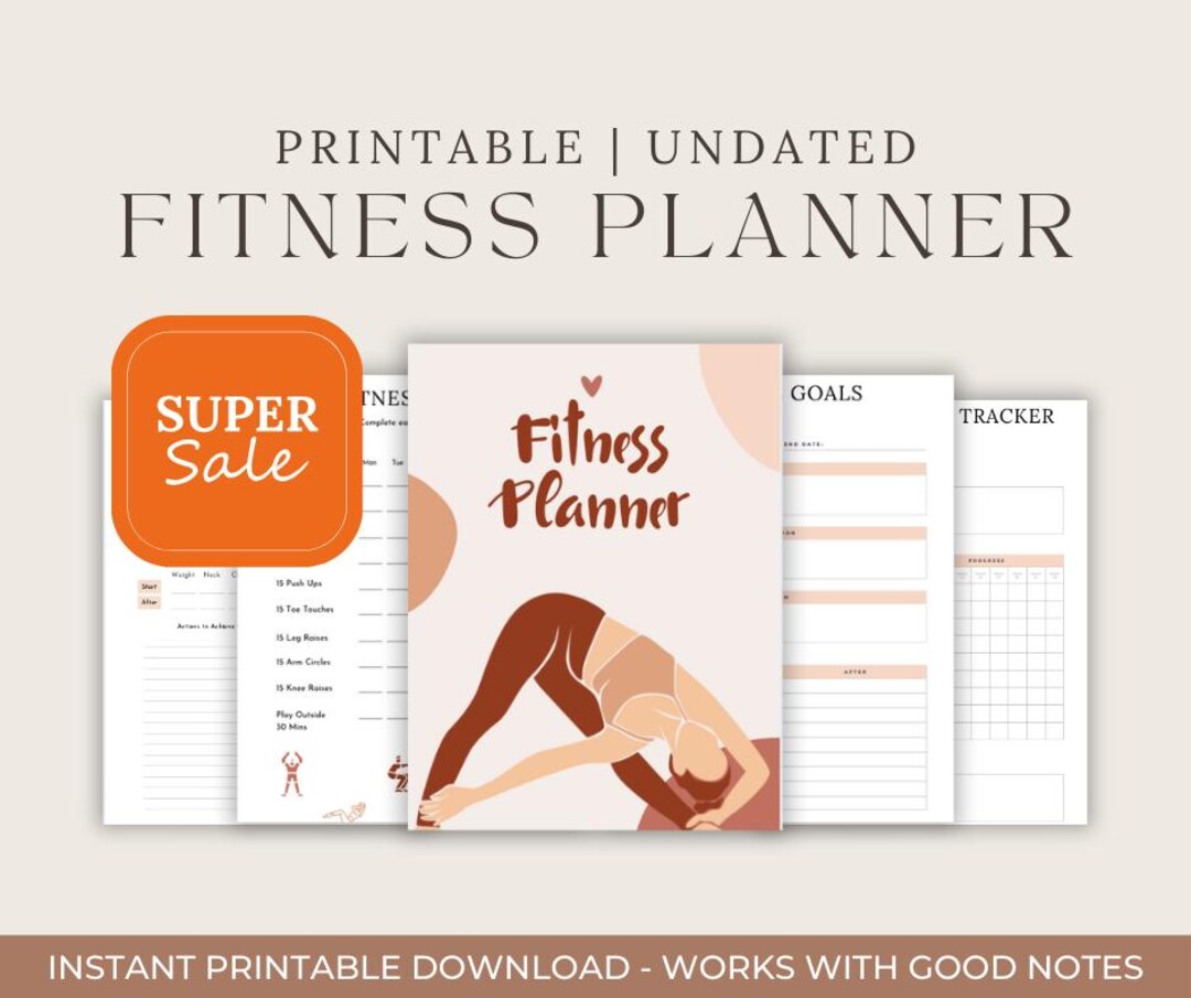 38-page Digital Fitness Planner, Printable Workout Tracker, Exercise ...