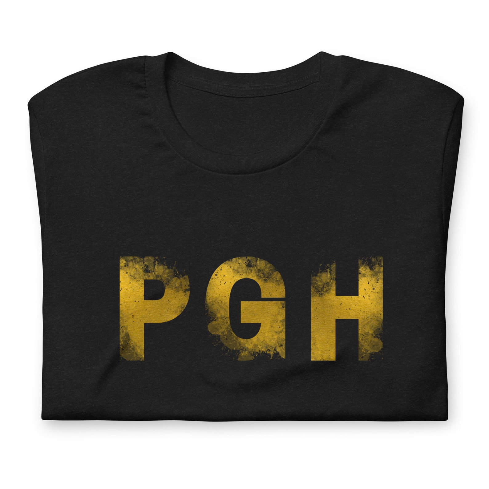 PGH | Black and Gold | Pittsburgh | Bella + Canvas Unisex T-shirt - Etsy