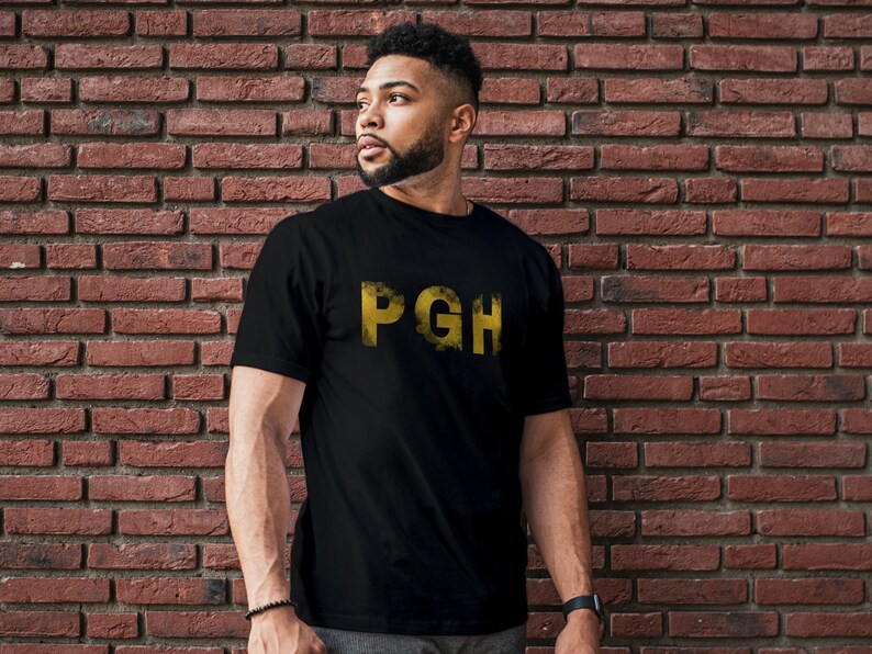 PGH | Black and Gold | Pittsburgh | Bella + Canvas Unisex T-shirt - Etsy