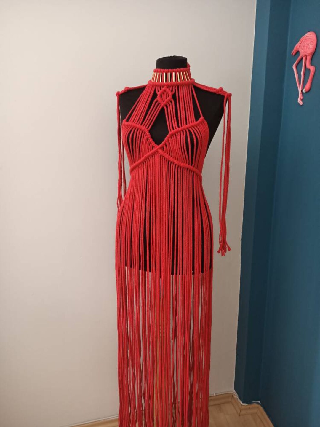 Jessica Macrame Dress, Boho Hippie Festival Dress, Macrame Dress , Rope ...