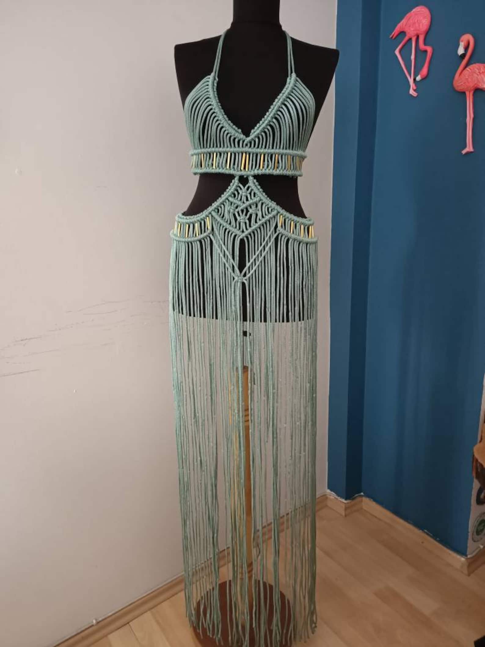 Macrame Dress Boho Hippie Festival Dress Handmade Dress - Etsy