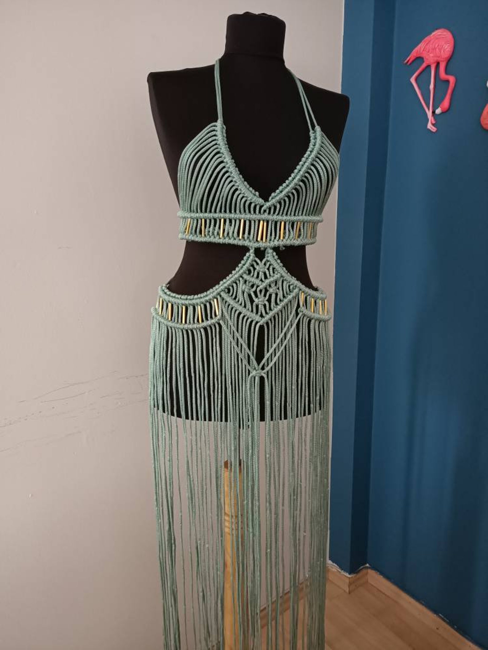 Macrame Dress Boho Hippie Festival Dress Handmade Dress - Etsy