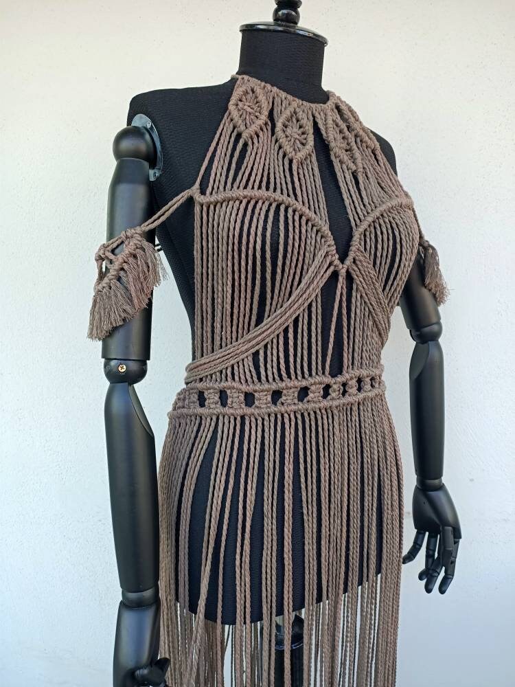 Astrid Macrame Dress Boho Hippie Festival Dress Handmade | Etsy