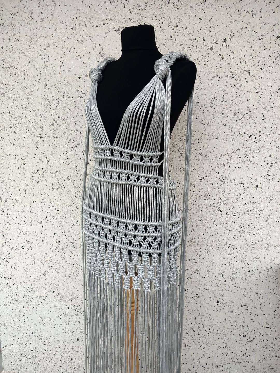 Molly Macrame Dress, Rave Festival Dress, Handmade Dress, Festival ...