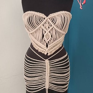 Amanda Macrame Skirt Set, Macrame Corset, Festival Outfit, Festival ...