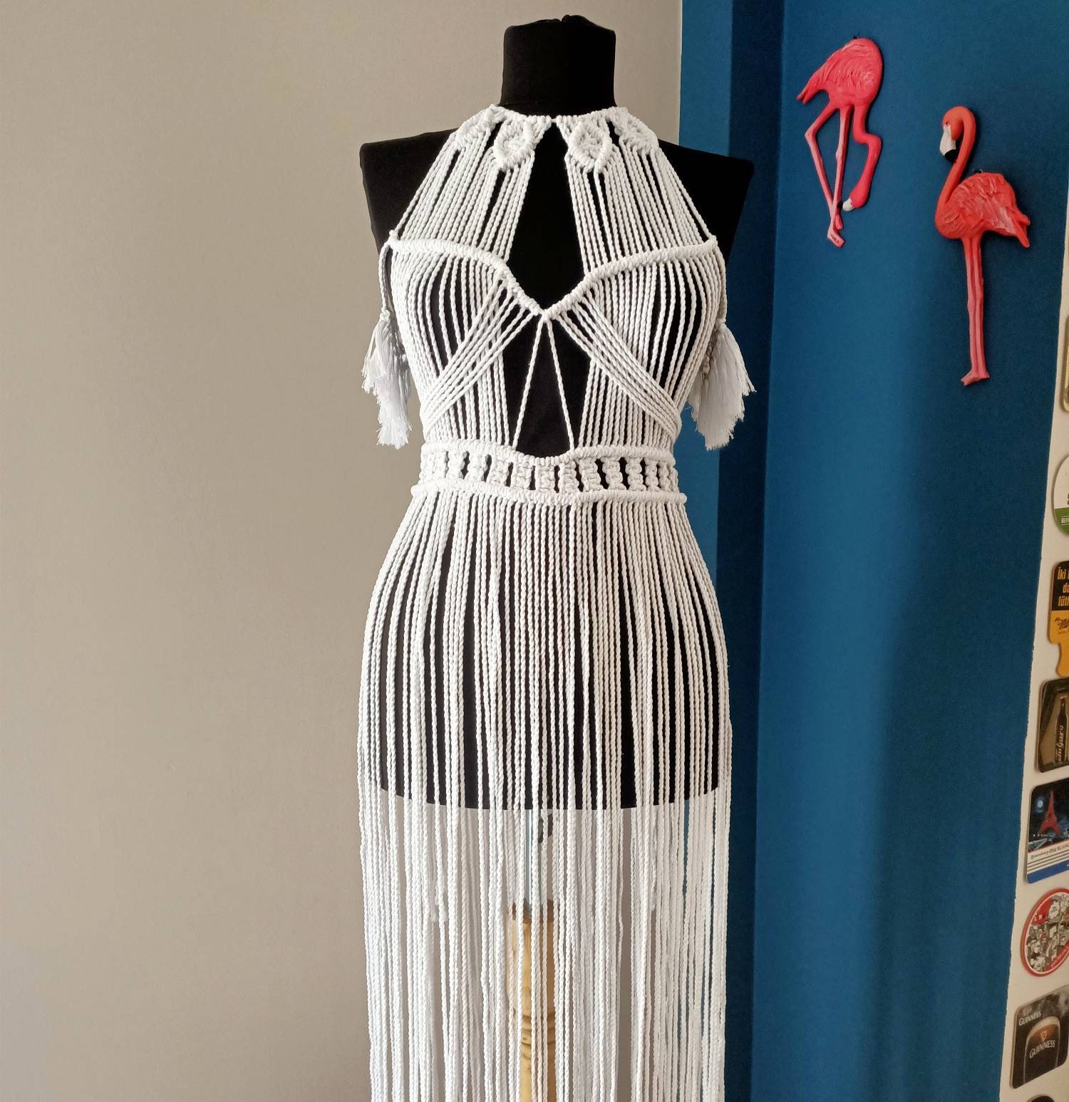 Astrid Macrame Dress Boho Hippie Festival Dress Handmade | Etsy