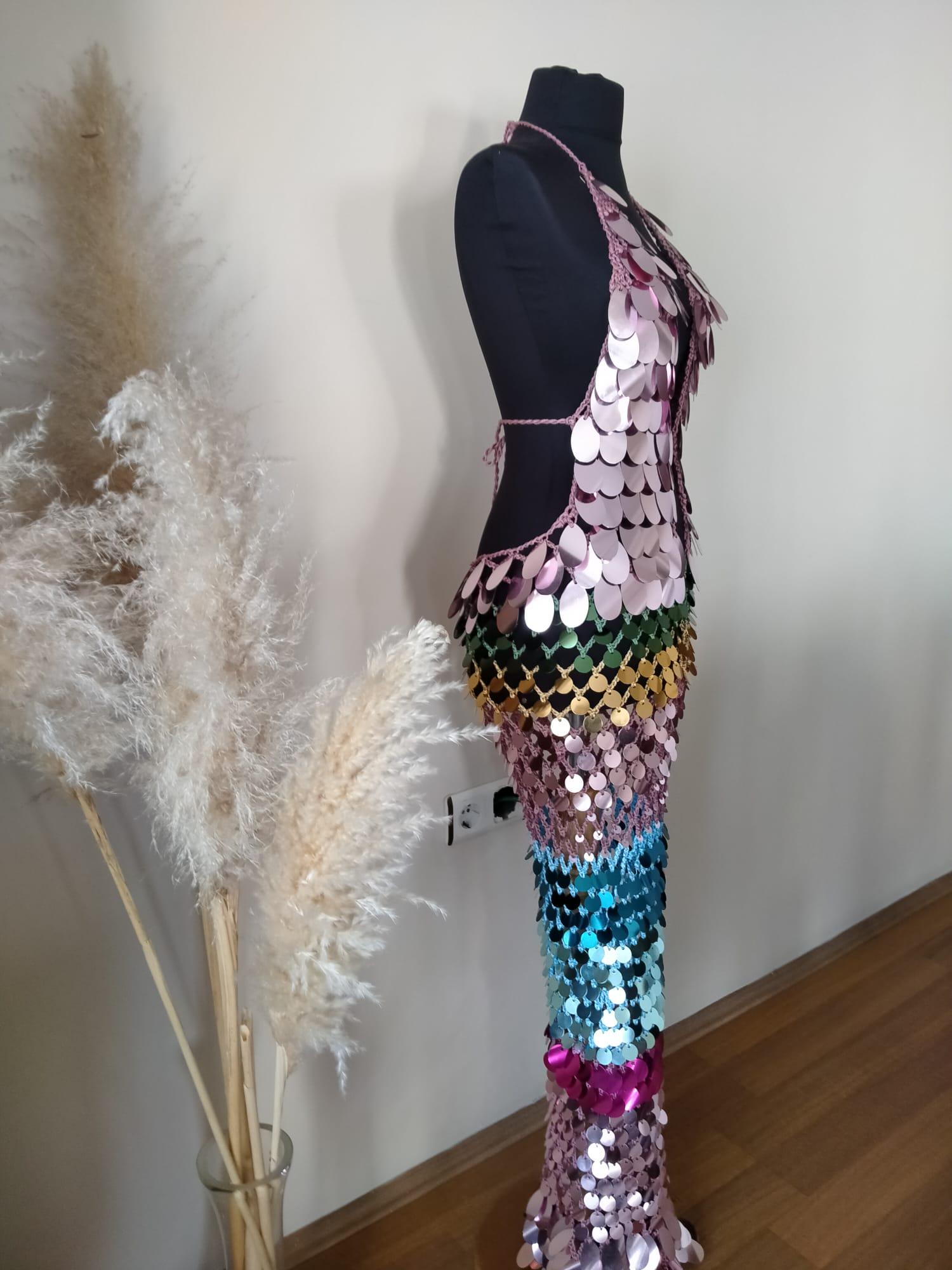 Latto Dress- Handmade Crochet Maxi Dress With Colorful Sequins – Eye ...