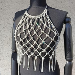 Rhinstone Macrame Jewel Top - Perfect for New Year's Eve and Elegant ...