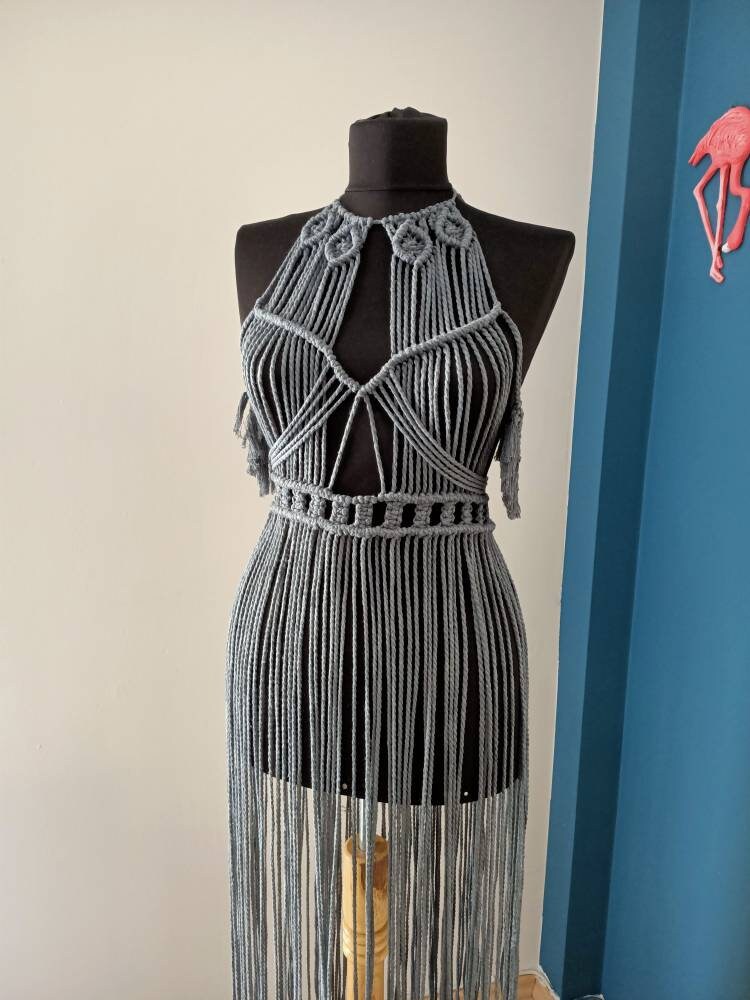 Astrid Macrame Dress Boho Hippie Festival Dress Handmade | Etsy