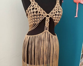 Macrame Dress Boho Hippie Festival Dress Handmade Dress - Etsy