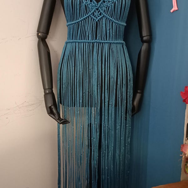 Macrame Dress - Etsy