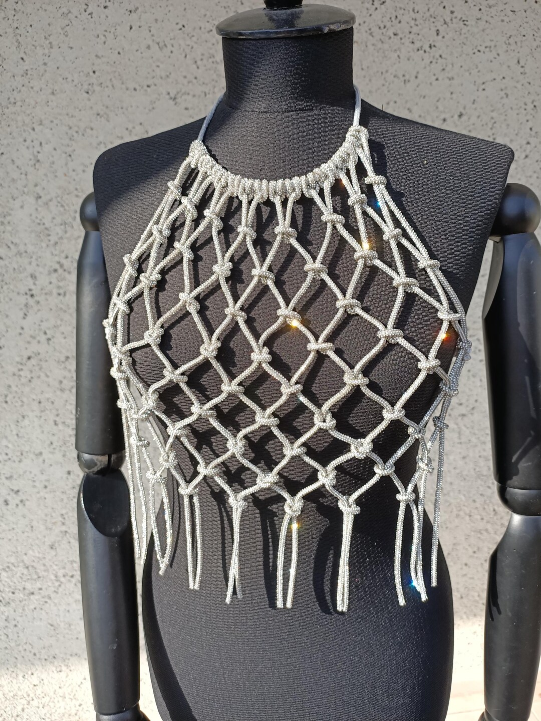 Rhinstone Macrame Jewel Top - Perfect for New Year's Eve and Elegant Night Outfits - Etsy