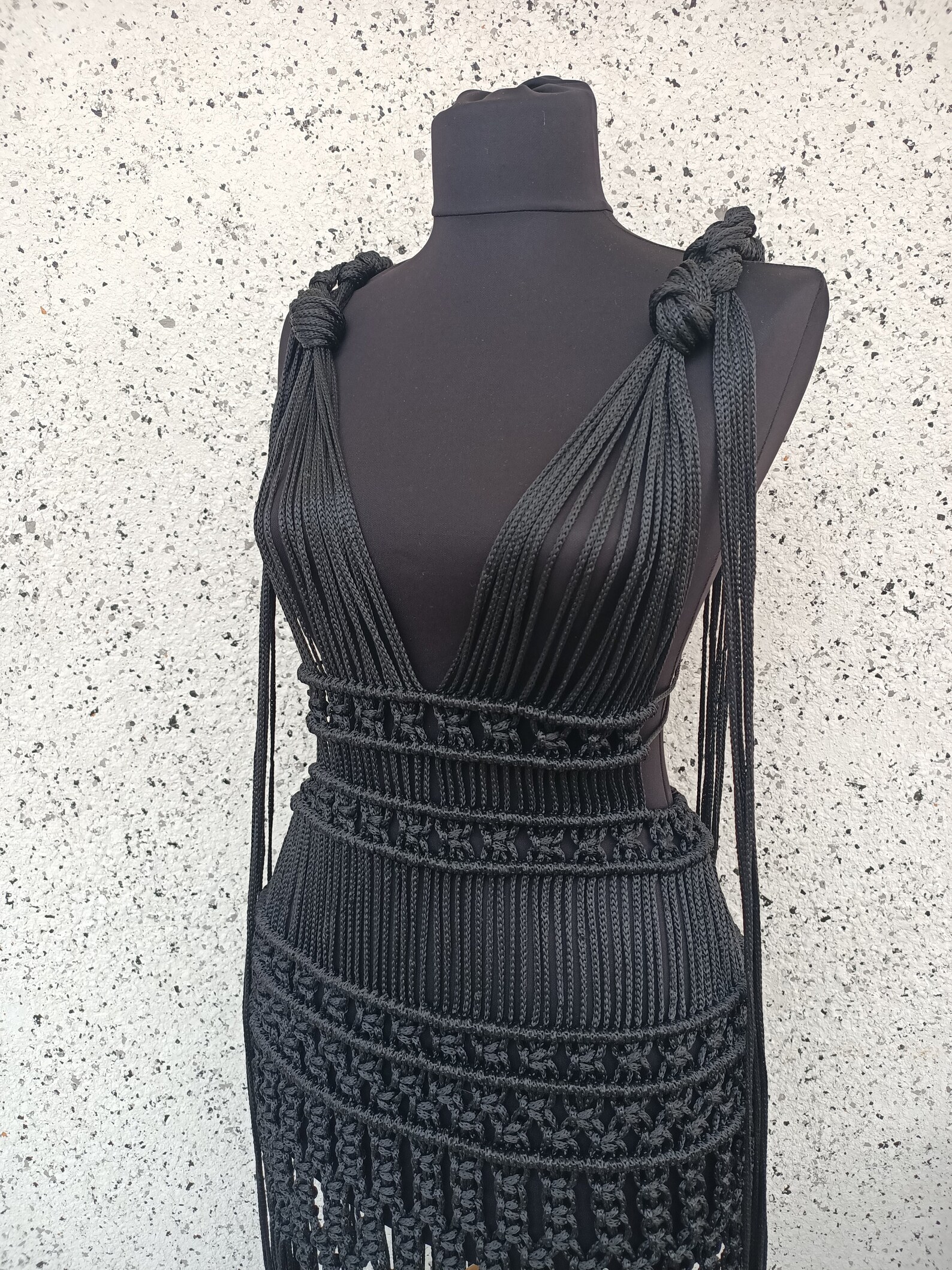 Molly Macrame Dress, Rave Festival Dress, Handmade Dress, Festival ...