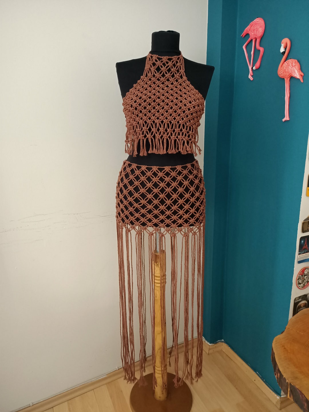 Macrame Skirt Set, Macrame Corset, Festival Outfit, Festival Costume ...