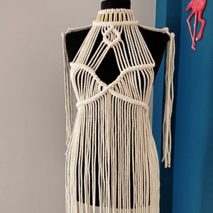 Jessica Macrame Dress, Boho Hippie Festival Dress, Macrame Dress , Rope ...