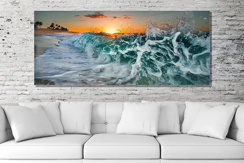 Surf at Sunset, Ocean Art, Surf Print, Wall Art, Home Decor, Surf ...