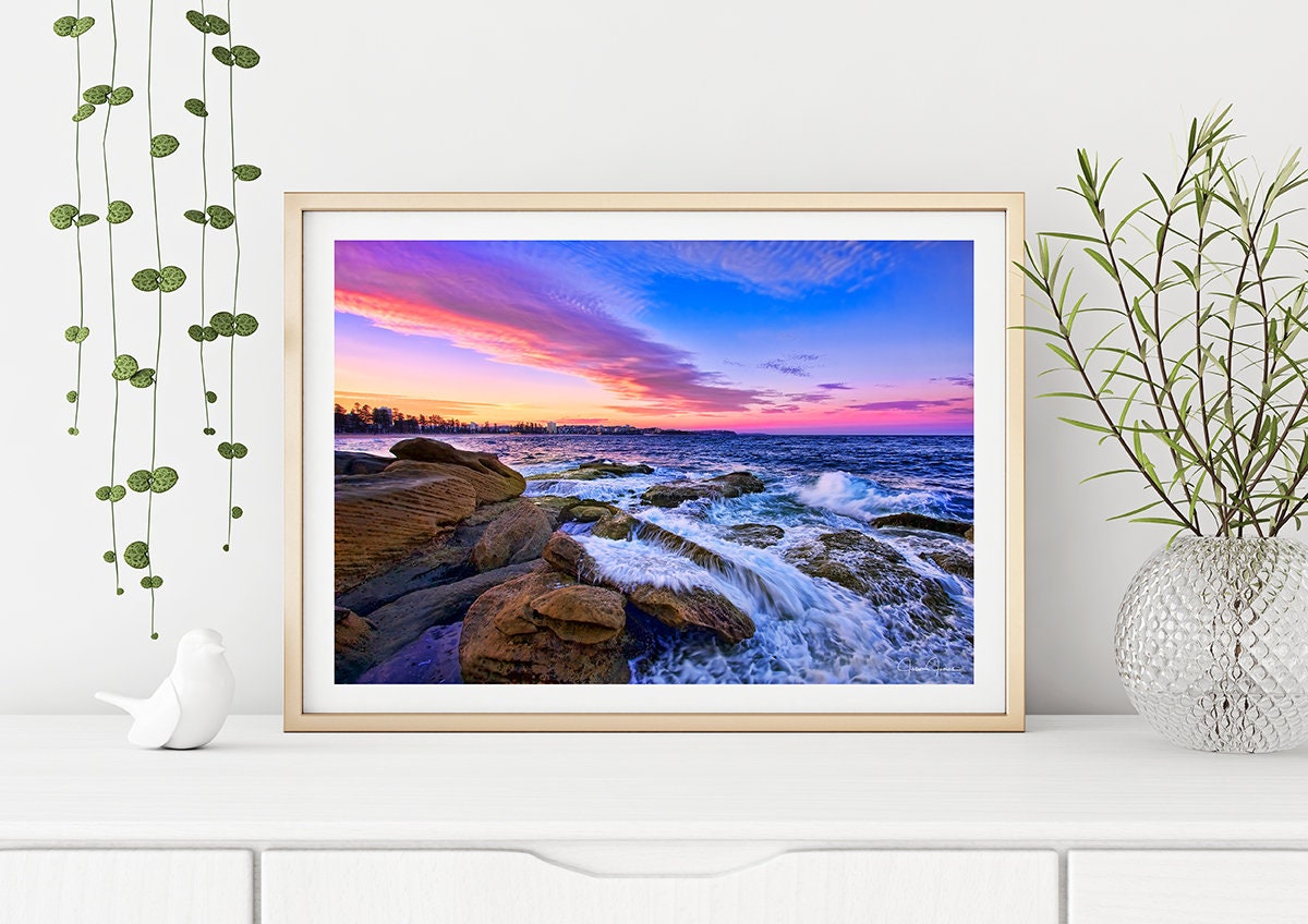 Manly Beach Print, Manly Beach Photo, Manly Sunset, Northern Beaches ...