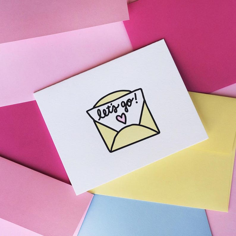 Let's Go Envelope - Etsy
