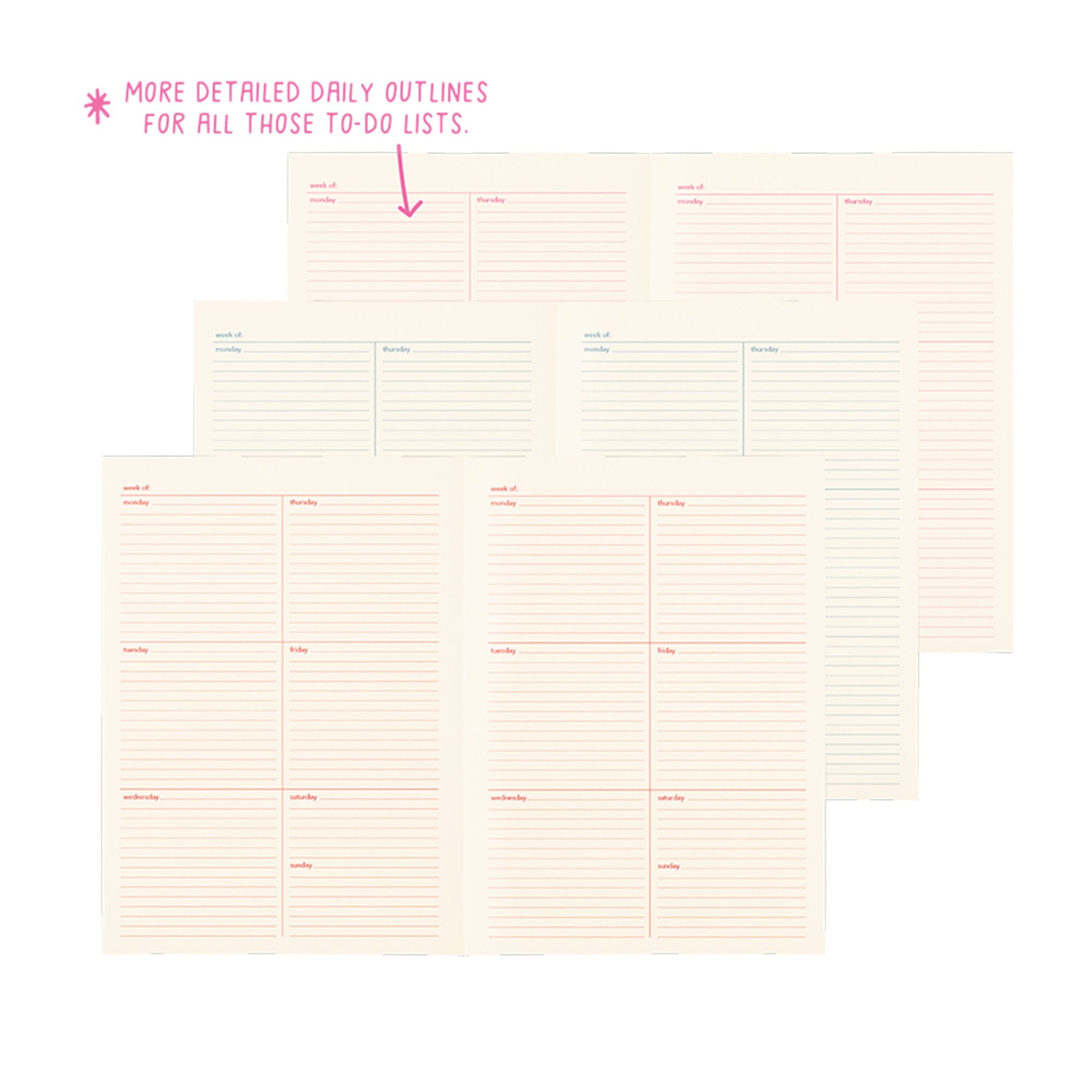 Weekdays Planner Days of the Week Planner Weekly Planner - Etsy