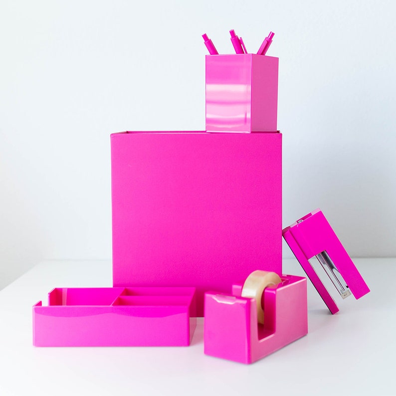 Pink Desk Set - Etsy
