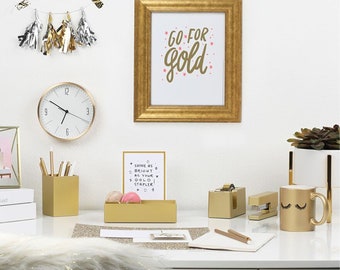 Gold Desk Accessory | Etsy