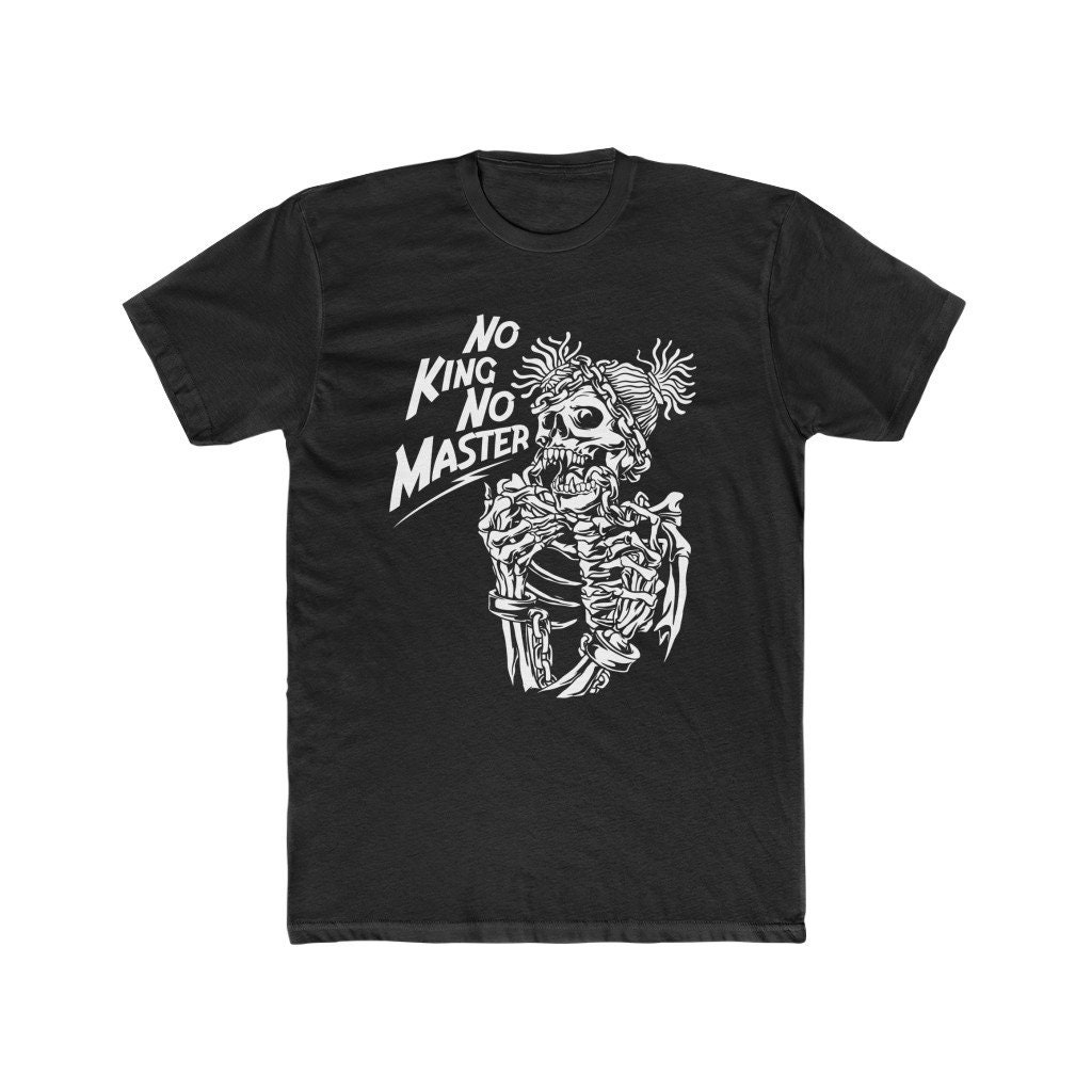 No King No Master Skull Skeleton Men's Cotton Crew Tee - Etsy