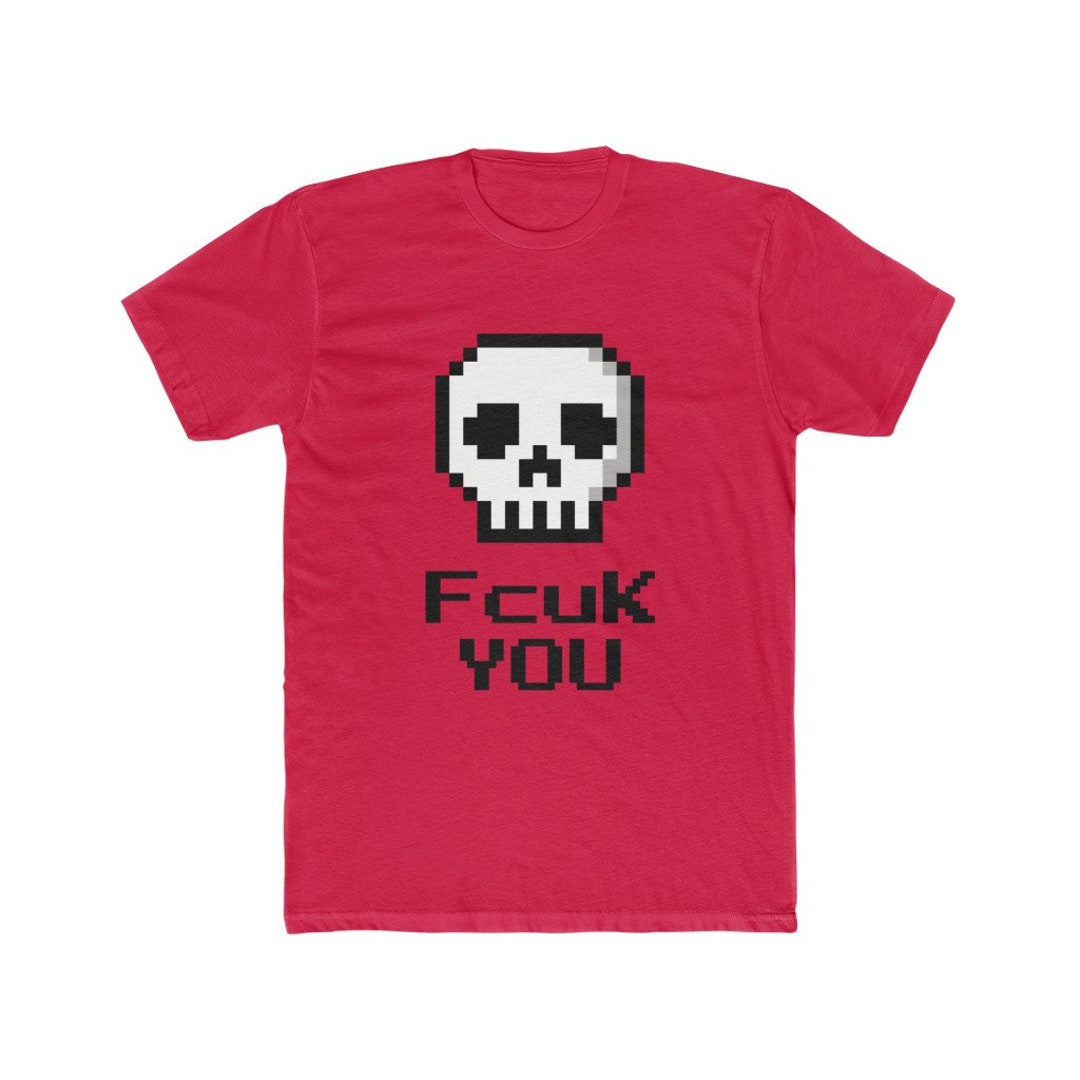 8 Bit FCUK YOU Stunner Skull Männer Baumwolle Crew Tee - Etsy Österreich