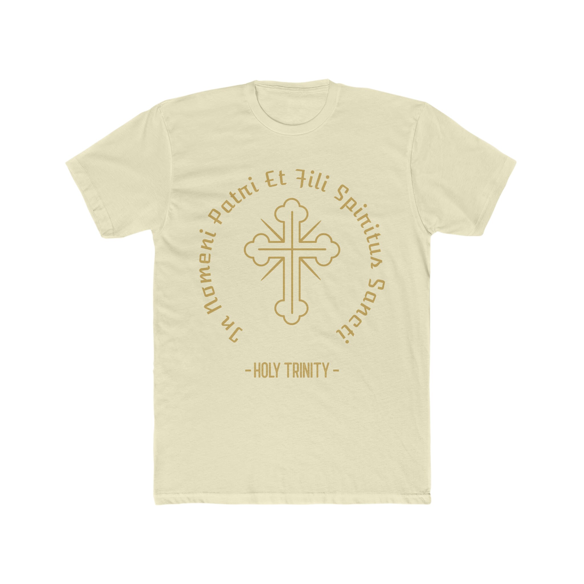 Holy Trinity Father Son Holy Spirit Latin Men's Cotton Crew Tshirt Tee ...