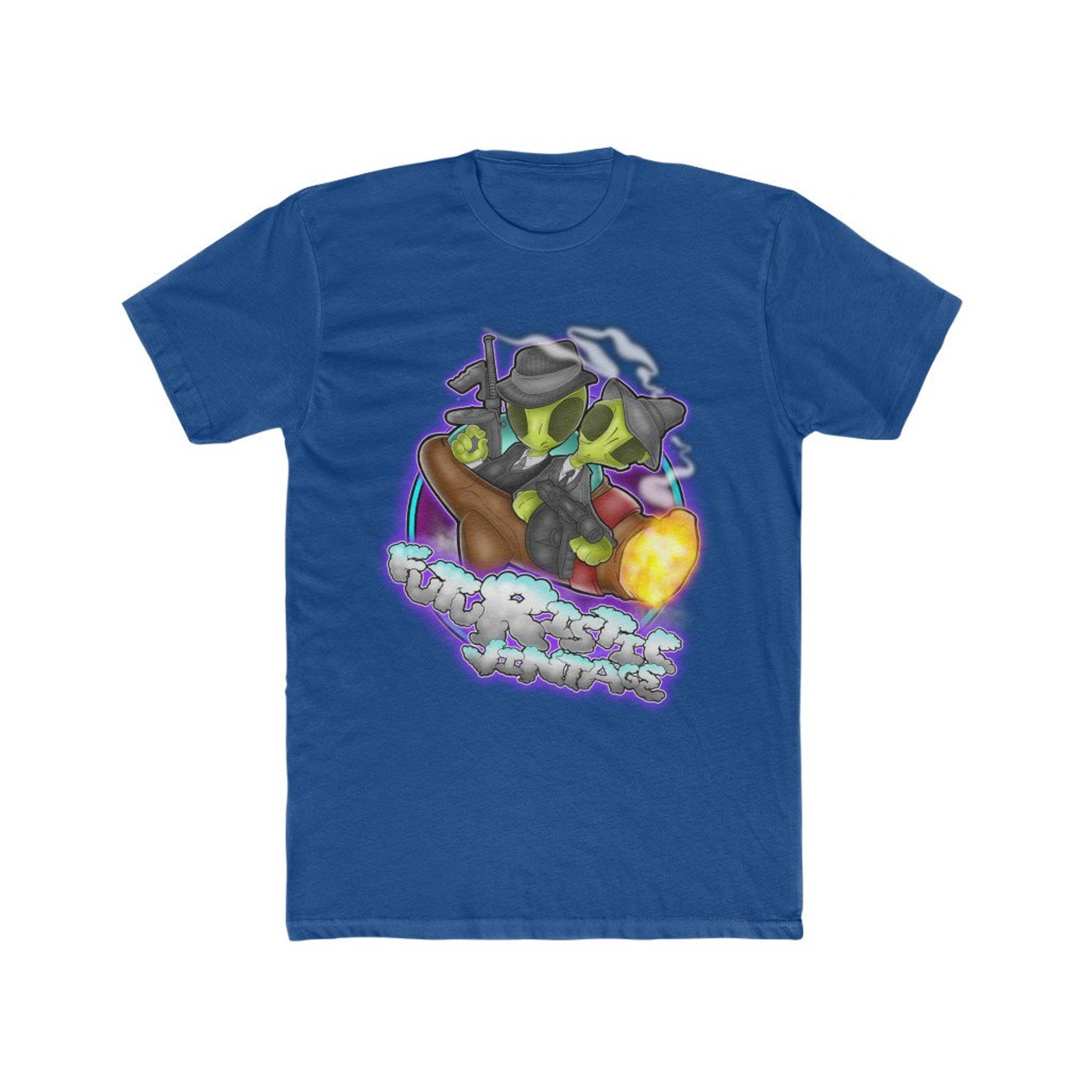 Alien Mafia Gangsters Mobsters Futuristic Vintage Men's Graphic Tee - Etsy