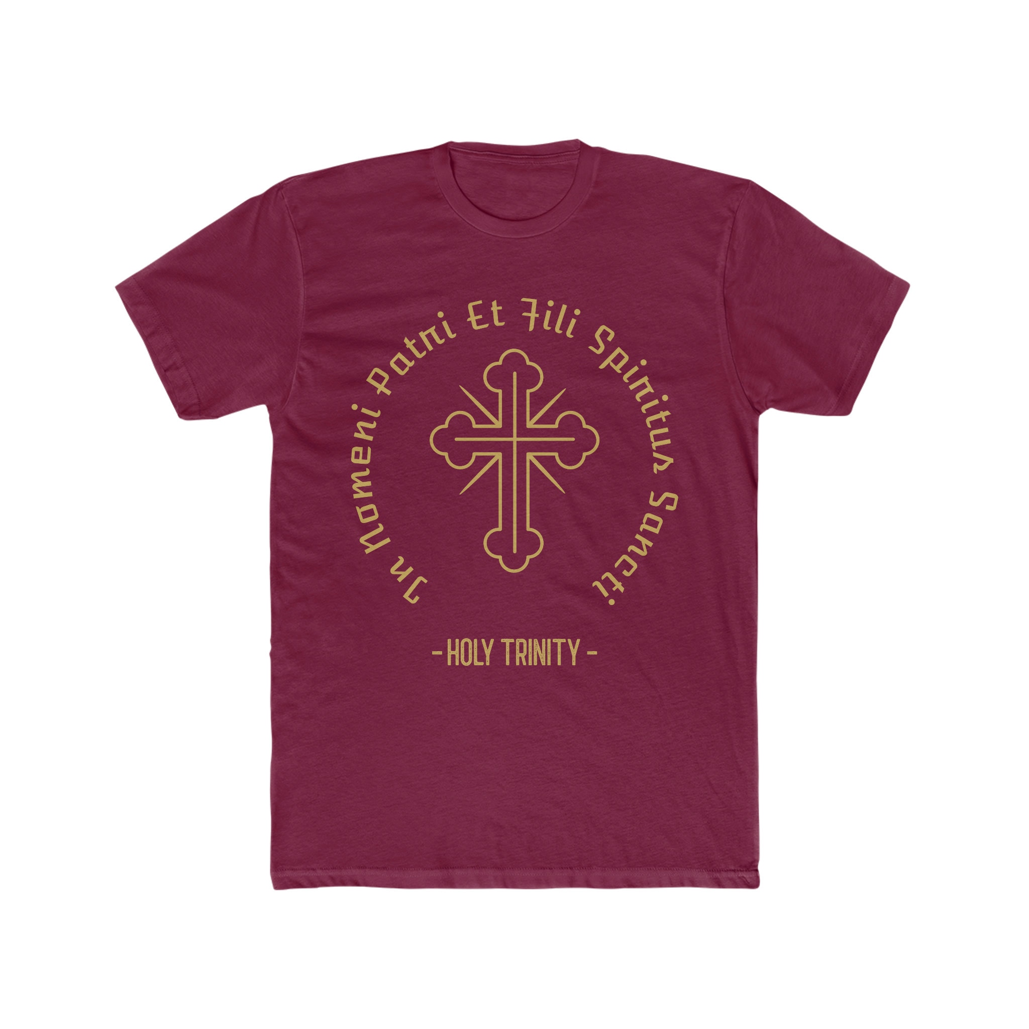 Holy Trinity Father Son Holy Spirit Latin Men's Cotton Crew Tshirt Tee ...