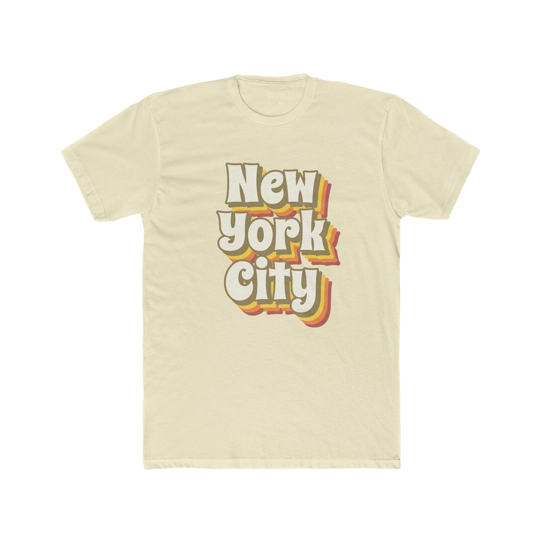 Retro 70's New York City Men's Cotton Crew Tee - Etsy