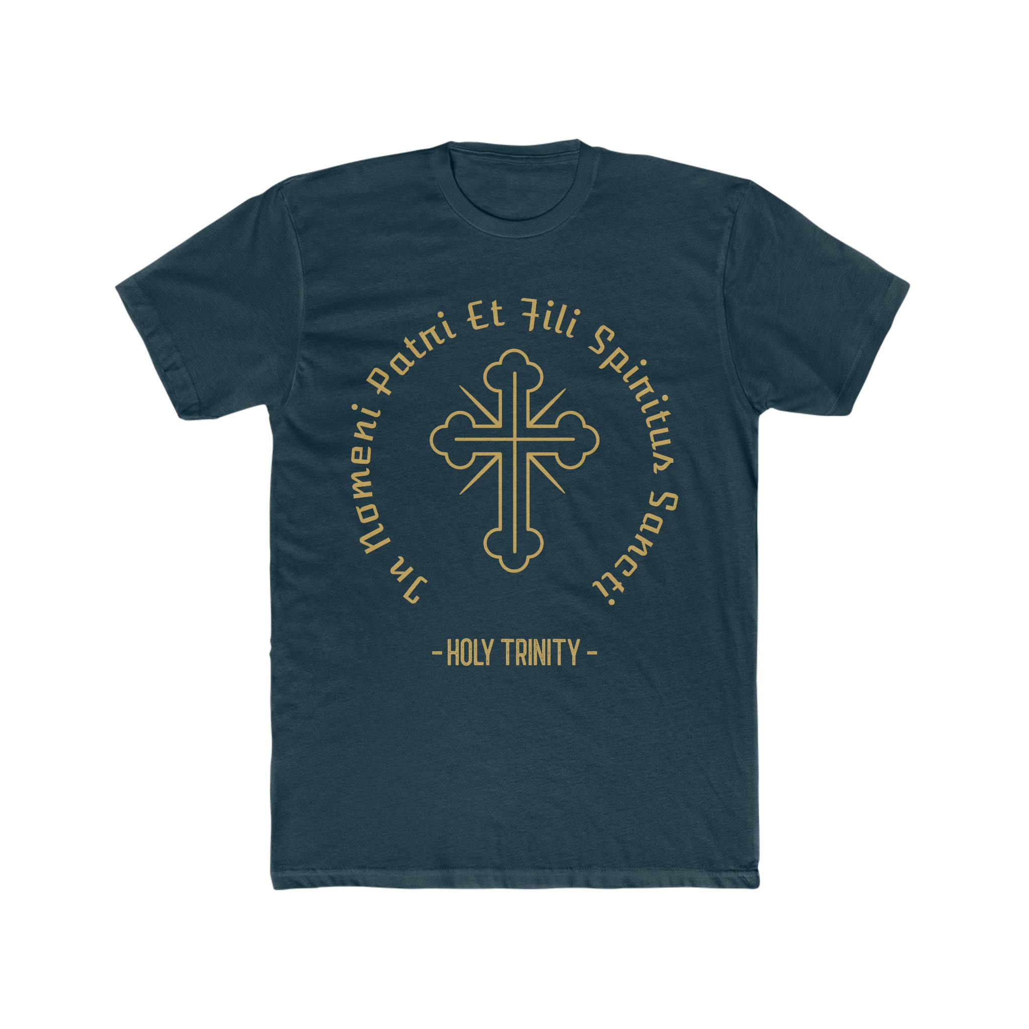 Holy Trinity Father Son Holy Spirit Latin Men's Cotton Crew Tshirt Tee ...