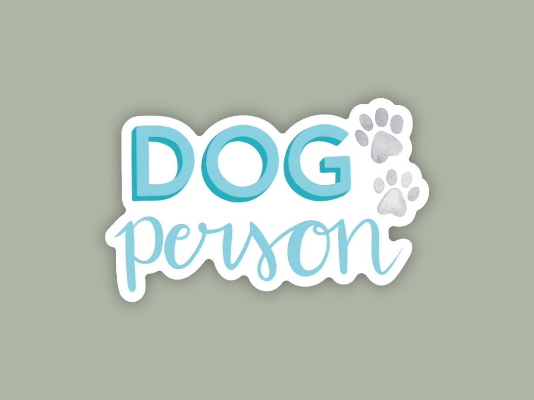 Dog Person Sticker | Watercolor Animal Lover Sticker | Paw Print ...
