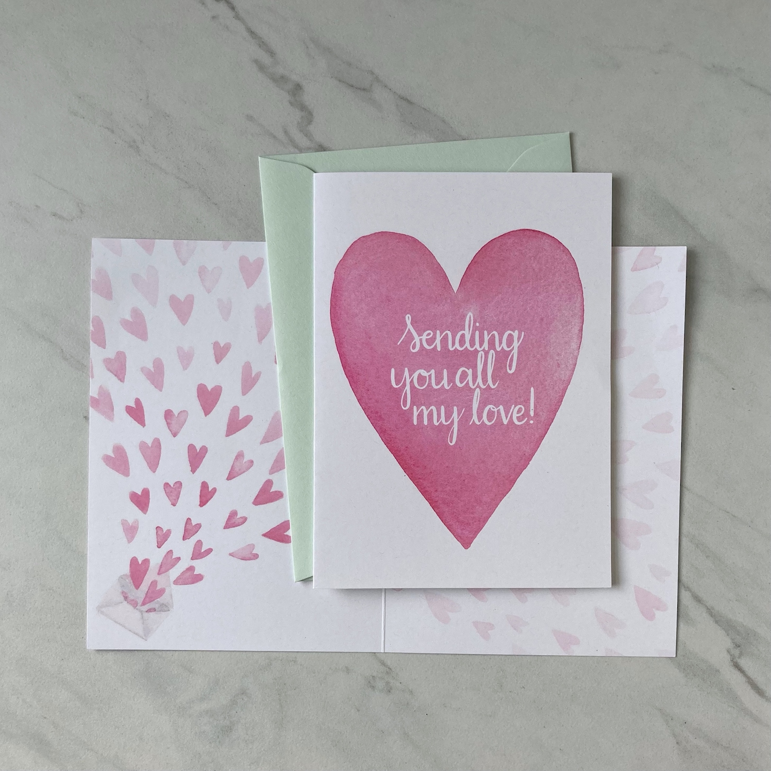 Sending Love Greeting Card Encouragement Card Notecard | Etsy