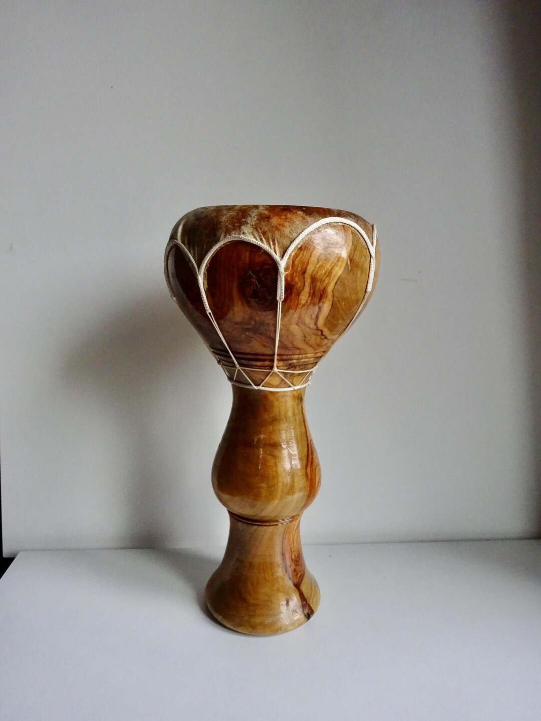 Tunisian Darbuka Drum Traveler Olive Wood Collectibles Tribal ...