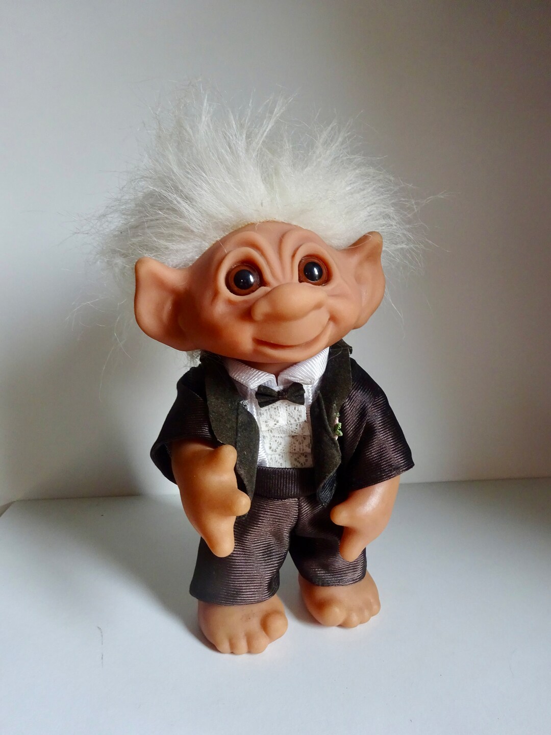 Russ Troll H26 Cm Gentleman in Suit Prom With White Hair Brown Eyes ...
