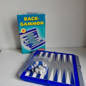 Backgammon Game Travel Board Magnetic Full Set 1990 - Etsy