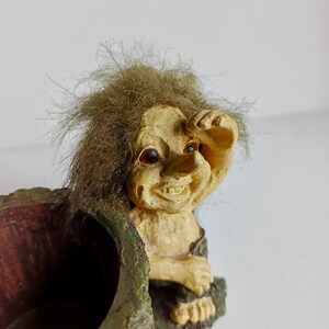 Norwegian Folk Troll With a Bowl Planter Pot Statue Souvenir Gift 1980 ...