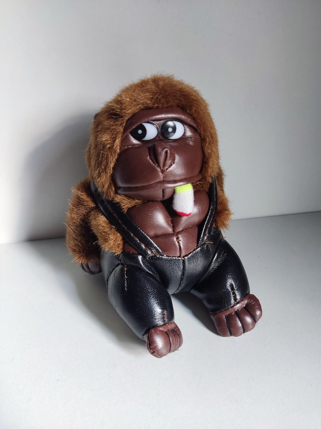 Danish Leather Plush Monkey Doll - Etsy