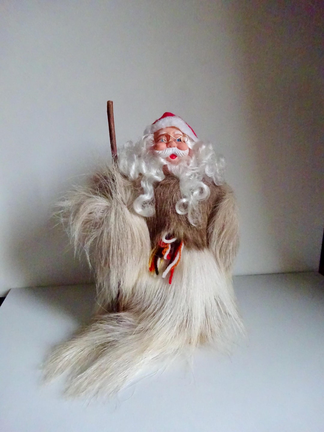 Santa Claus Reindeer Sami Skin Figurine Christmas Collectibles Advent ...